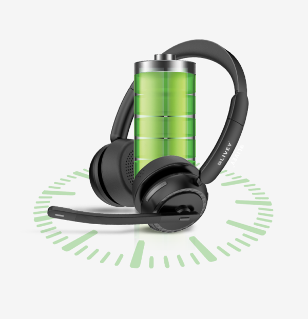LIVEY 710BT Plus Series: AI Noise Cancelling Wireless Bluetooth Headset ...